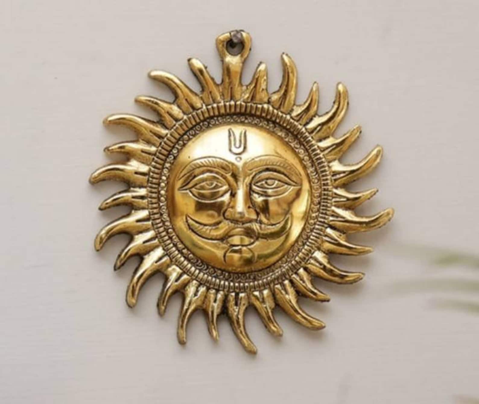 Shubh Sanket Sun for Vastu Brass Sun Figurine Brass Sun Home - Etsy