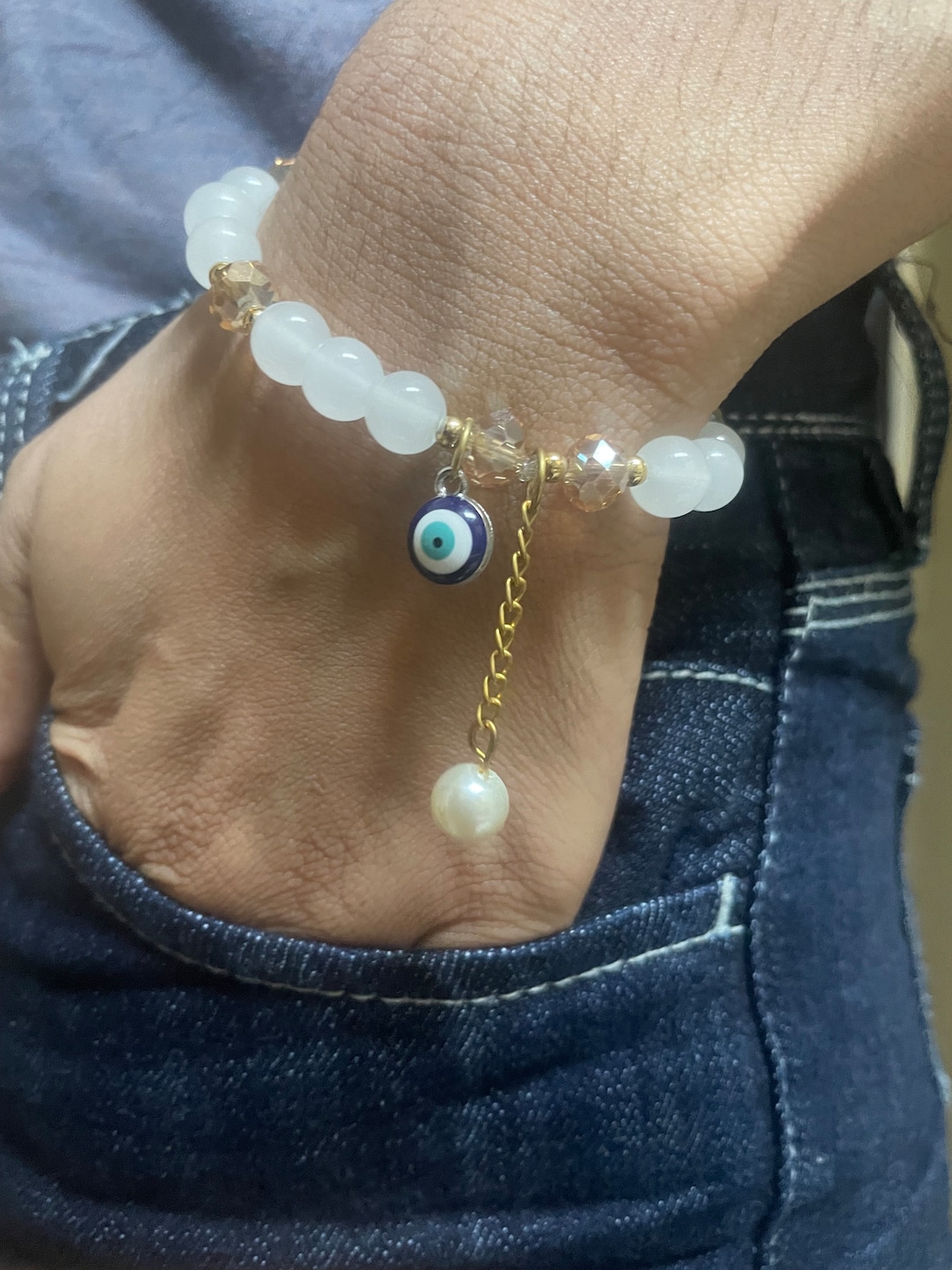 Evil Eye Crystals Bracelet for Girls & Women Adjustable Evil Eye ...