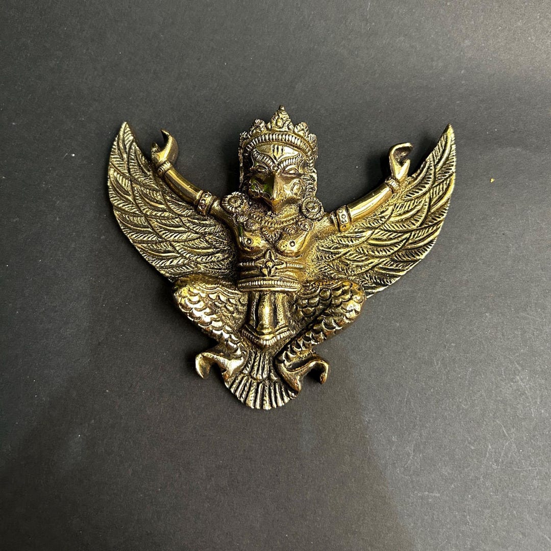 Garuda Wall Hanging Brass Hindu Wall Art Vishnu Vahana Sculpture South ...