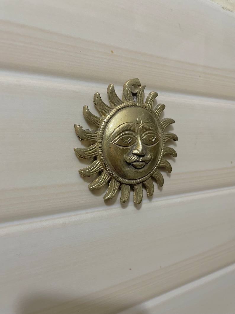 Shubh Sanket Sun for Vastu Brass Sun Figurine Brass Sun Home Decor Sun ...