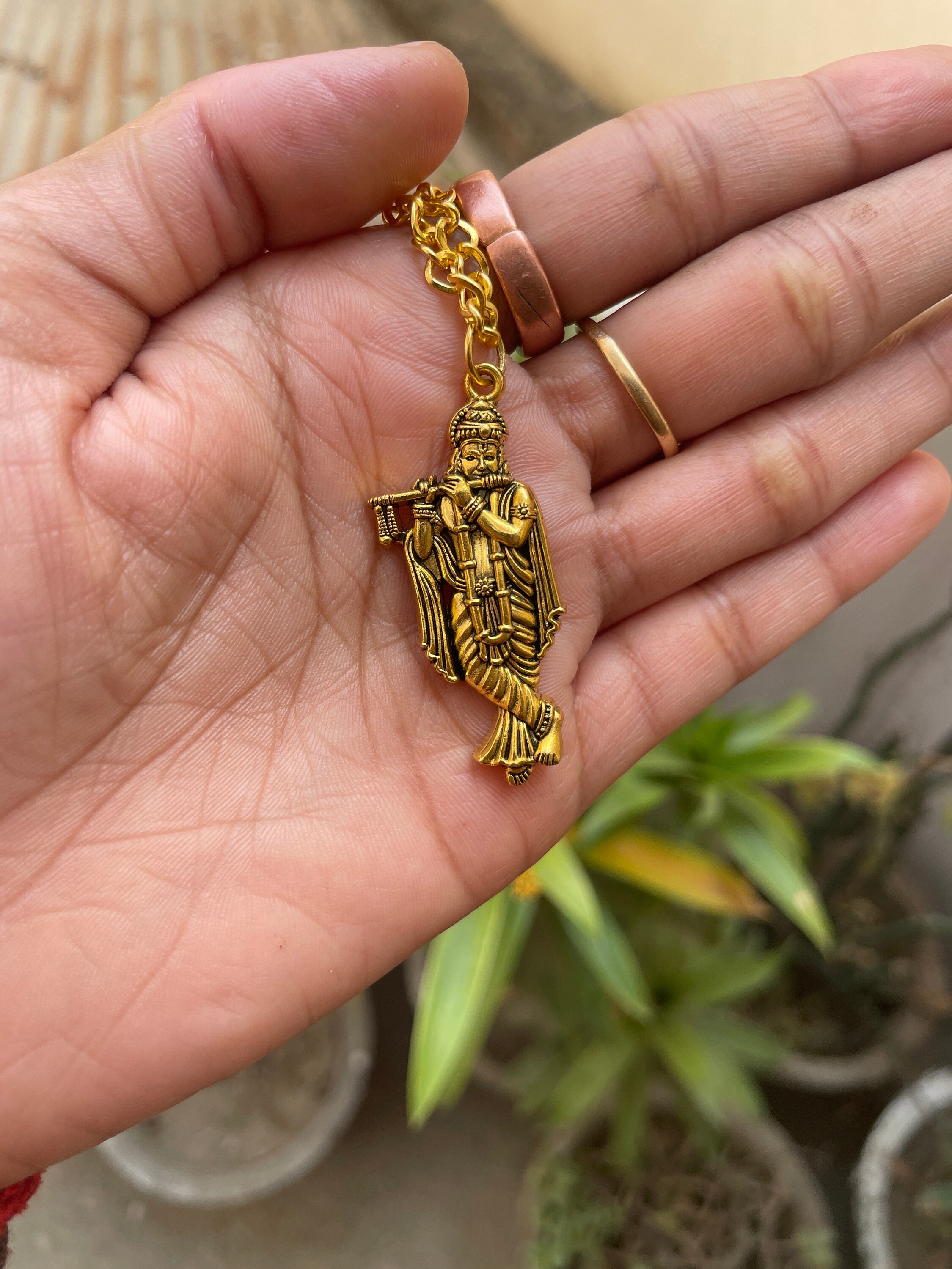 Handmade Jai Shri Ram Pendant Men Necklace, Handmade Idol Pendant, Men ...