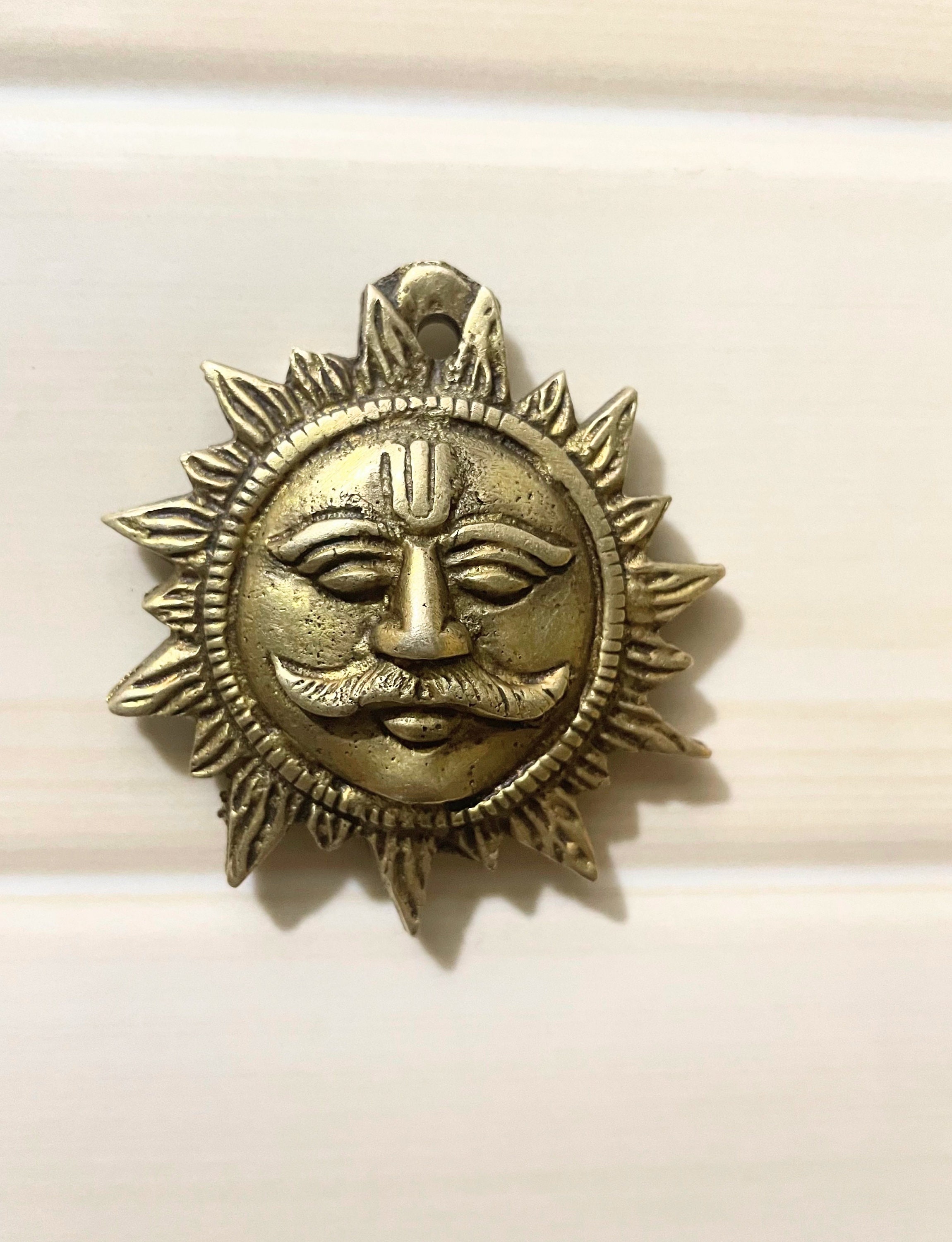 Shubh Sanket Sun for Vastu Brass Sun Figurine Brass Sun Home - Etsy