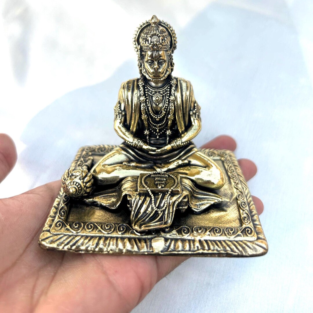 Brass Hanuman Idol | Lord Hanuman Statue for Strength & Protection ...