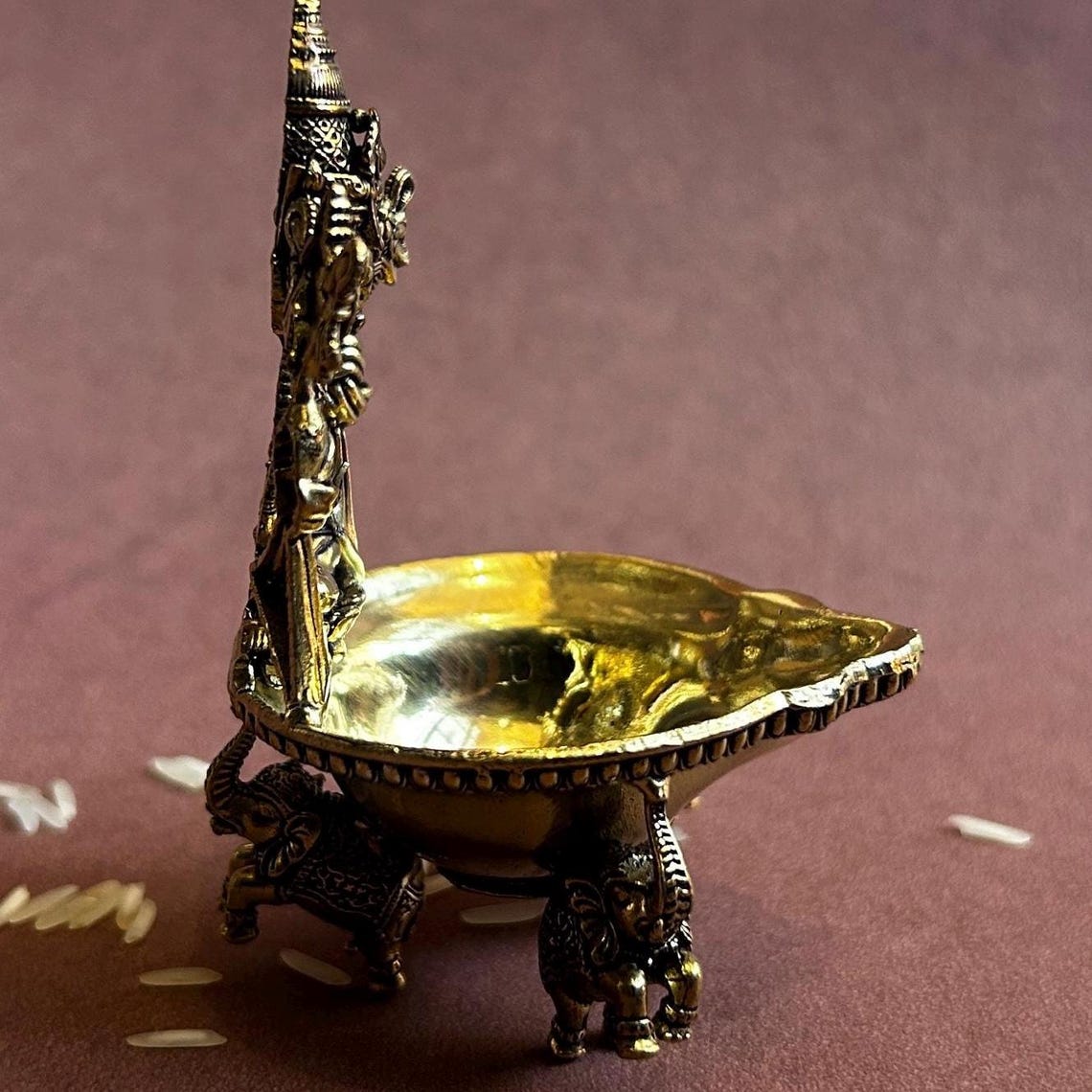 Handmade Brass Diya Oil Lamp | Traditional Deepak for Pooja | Antique ...