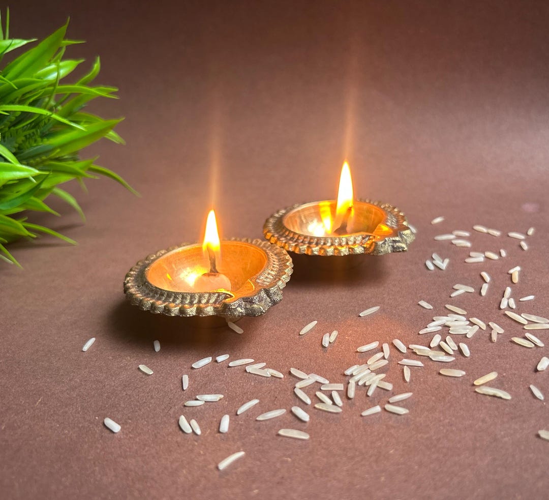 Traditional Brass Diya for Home Decor | Indian Oil Lamp for Pooja ...