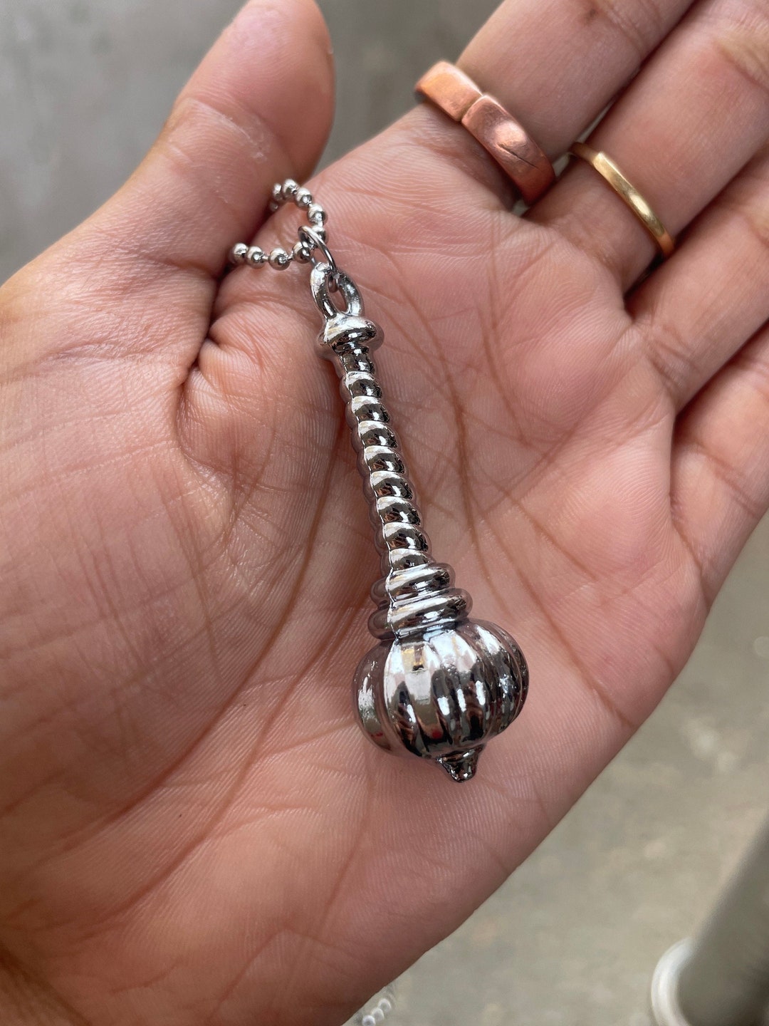 Hanuman JI Gada Pendant Men Necklace, Handmade Idol Pendant, Men's ...