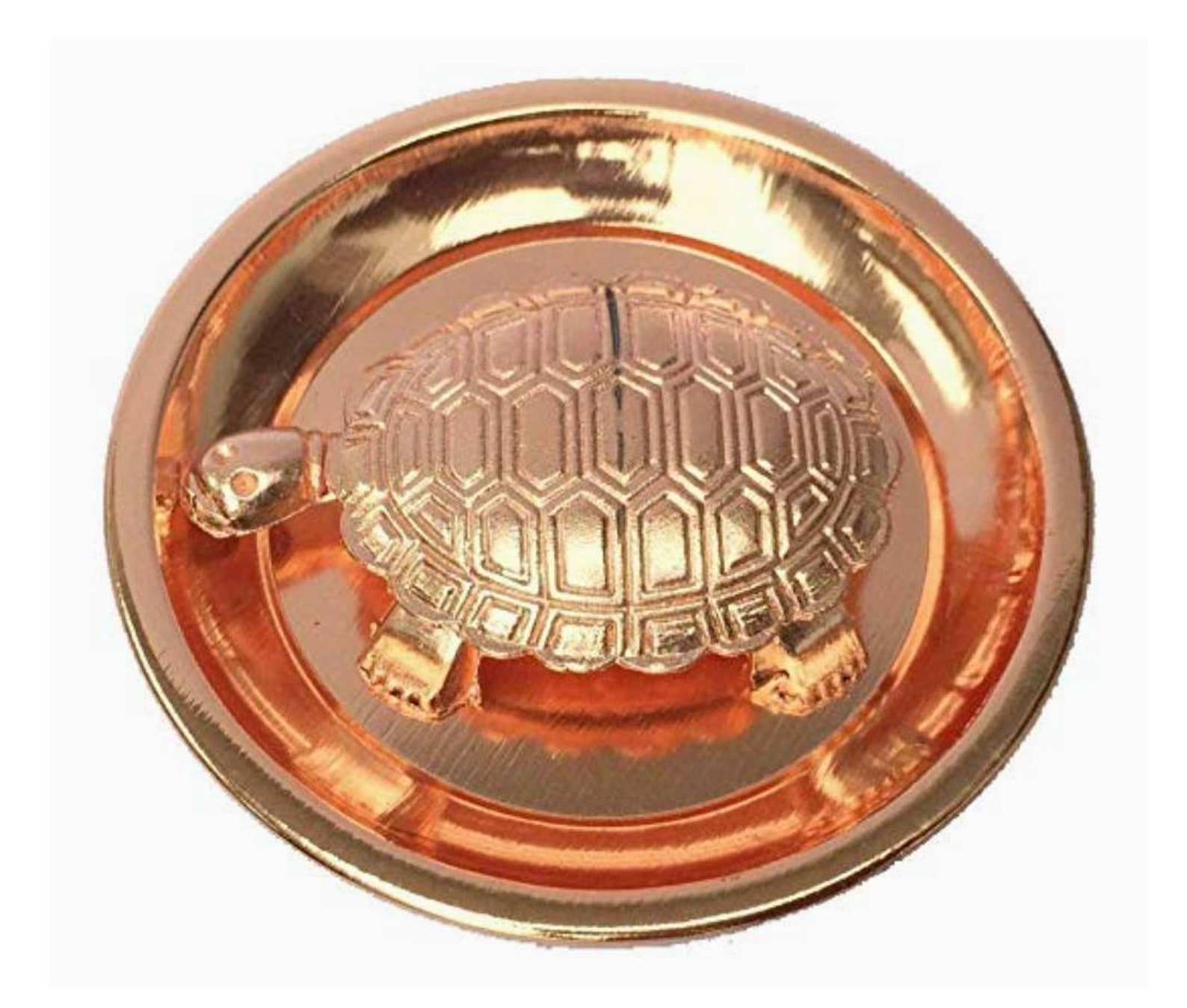 Copper / Gold Metal Feng Shui Vastu Turtle,good Luck Tortoise Plate Set ...