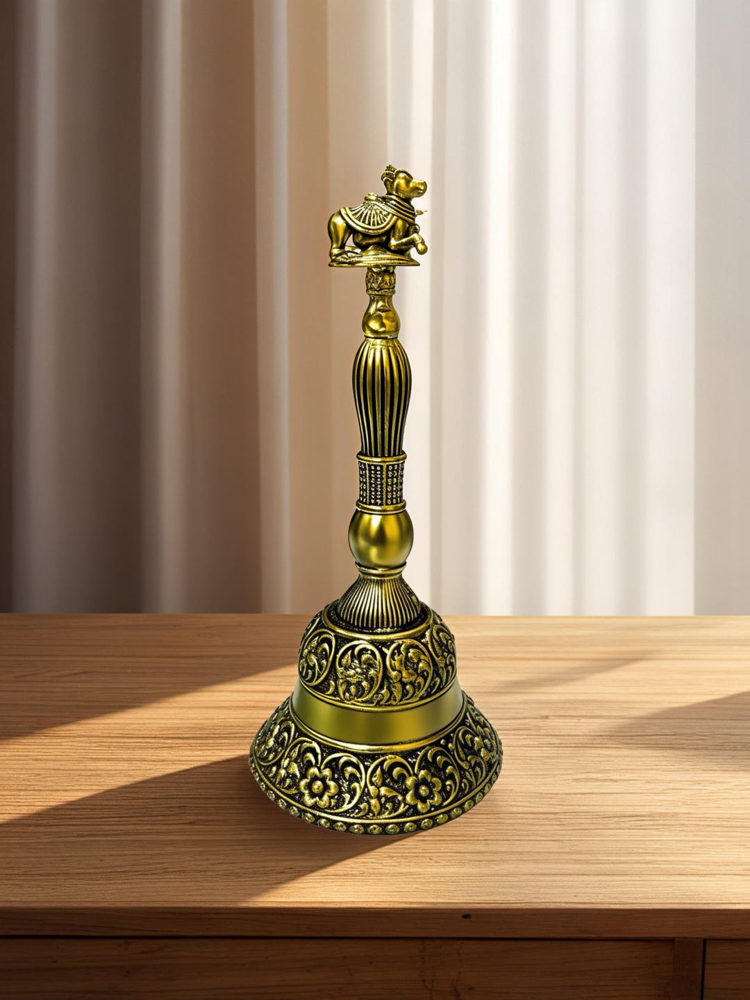 Brass Pooja Bell | Hindu Temple Bell for Home Mandir | Traditional Puja ...