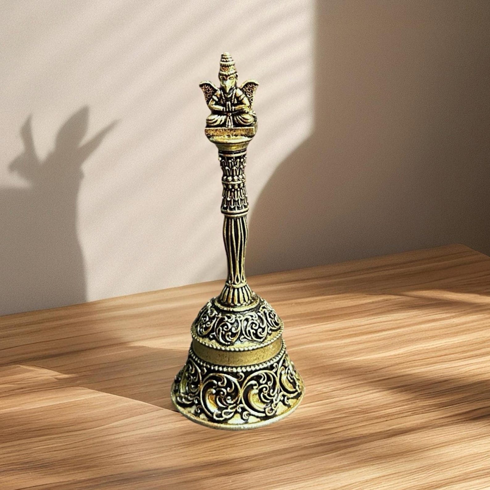 Brass Pooja Bell for Temple, Indian Puja Ghanti, Aarti Prayer Bell - Etsy