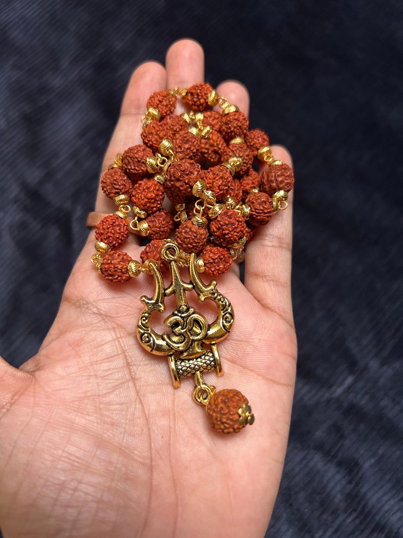 Shiva Necklace / Gold Shiva Trident Pendant / Divine Masculine Tantric ...