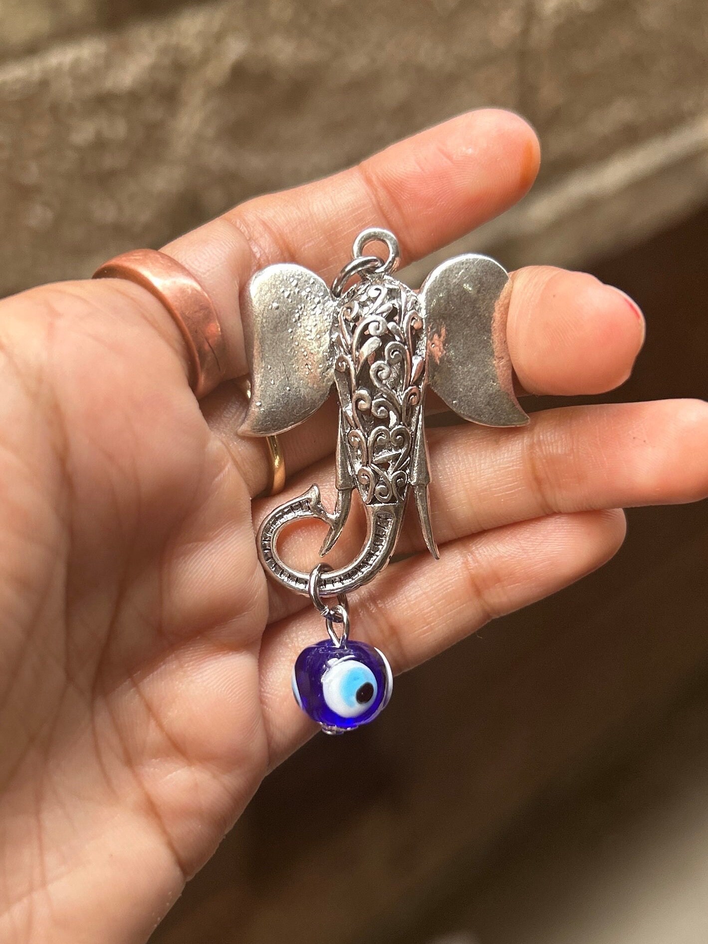 Evil Eye God Ganesha Pendants Antique Silver Tone Ganesh Hindu God ...
