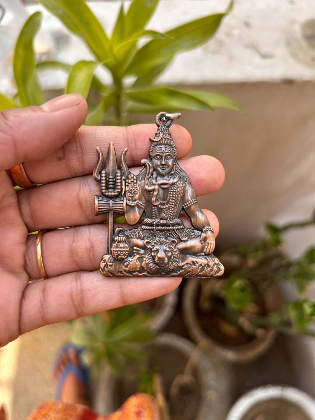 Shiva Necklace / Gold Shiva Trident Pendant / Divine Masculine Tantric ...