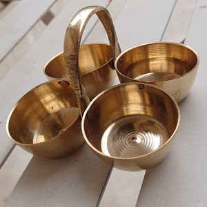 Roli Chawal Chaumukh Made of Pure Brass Used as Wedding Gift . Pooja ...
