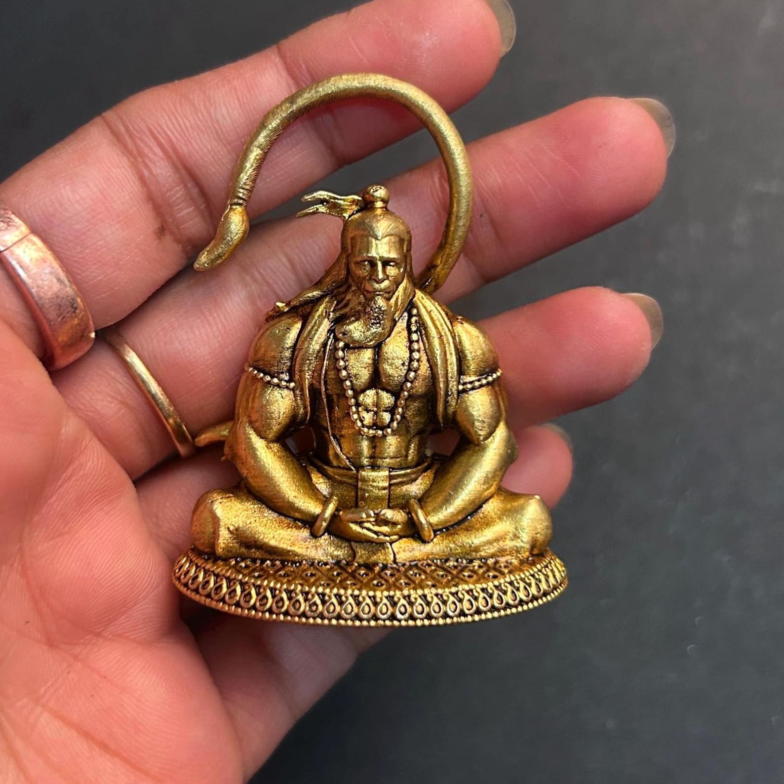Hanuman Ji Idol in Brass Hindu God Statue for Puja Home Temple Decor ...