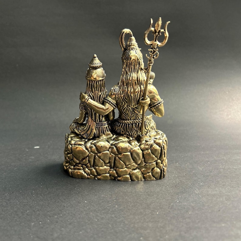 Shiv Parvati Brass Statue | Hindu God Idol for Home Temple | Brass ...