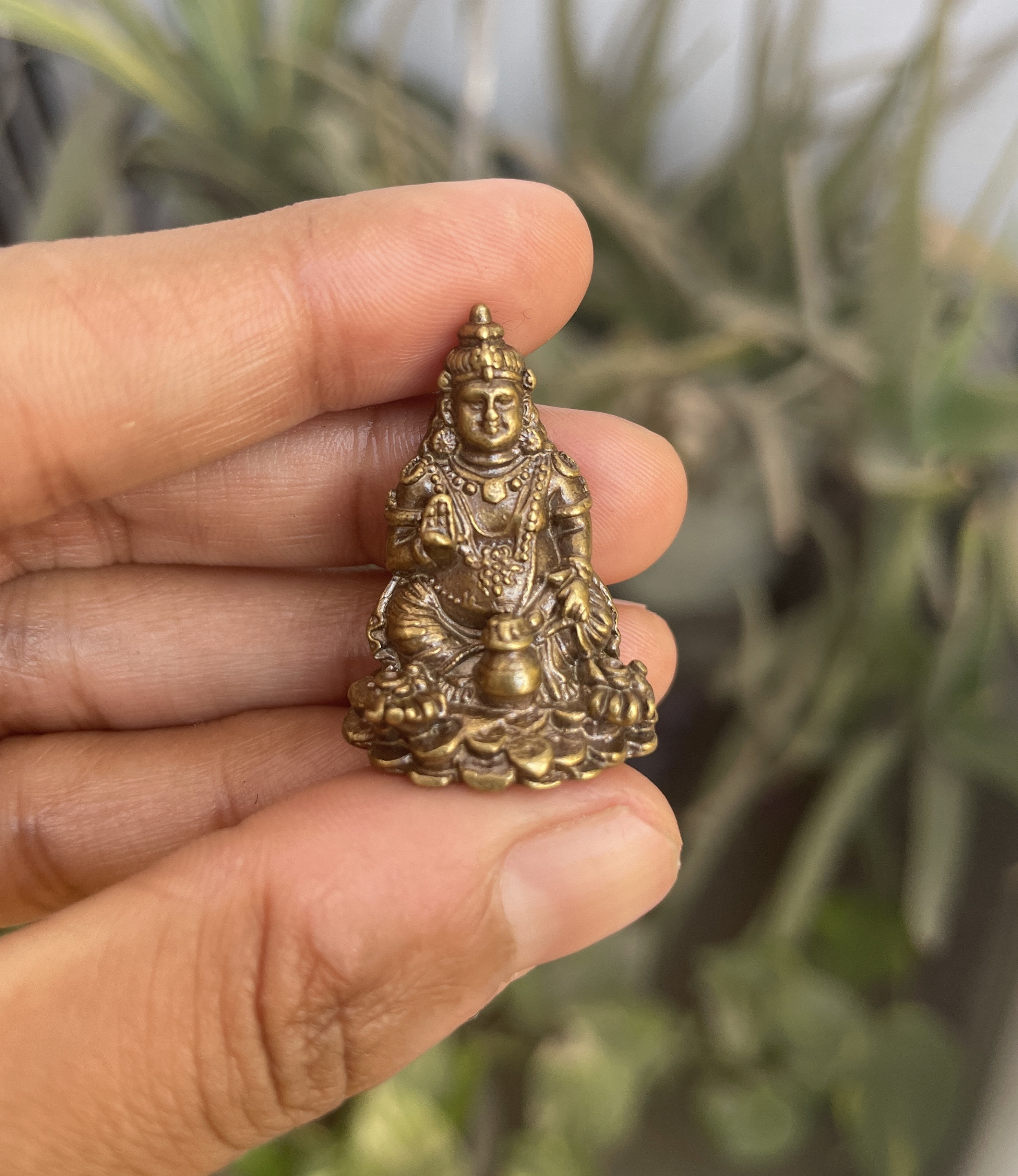 Brass Kuber Statue God of Wealth Kuber Statue Hindu God of Wealth ...