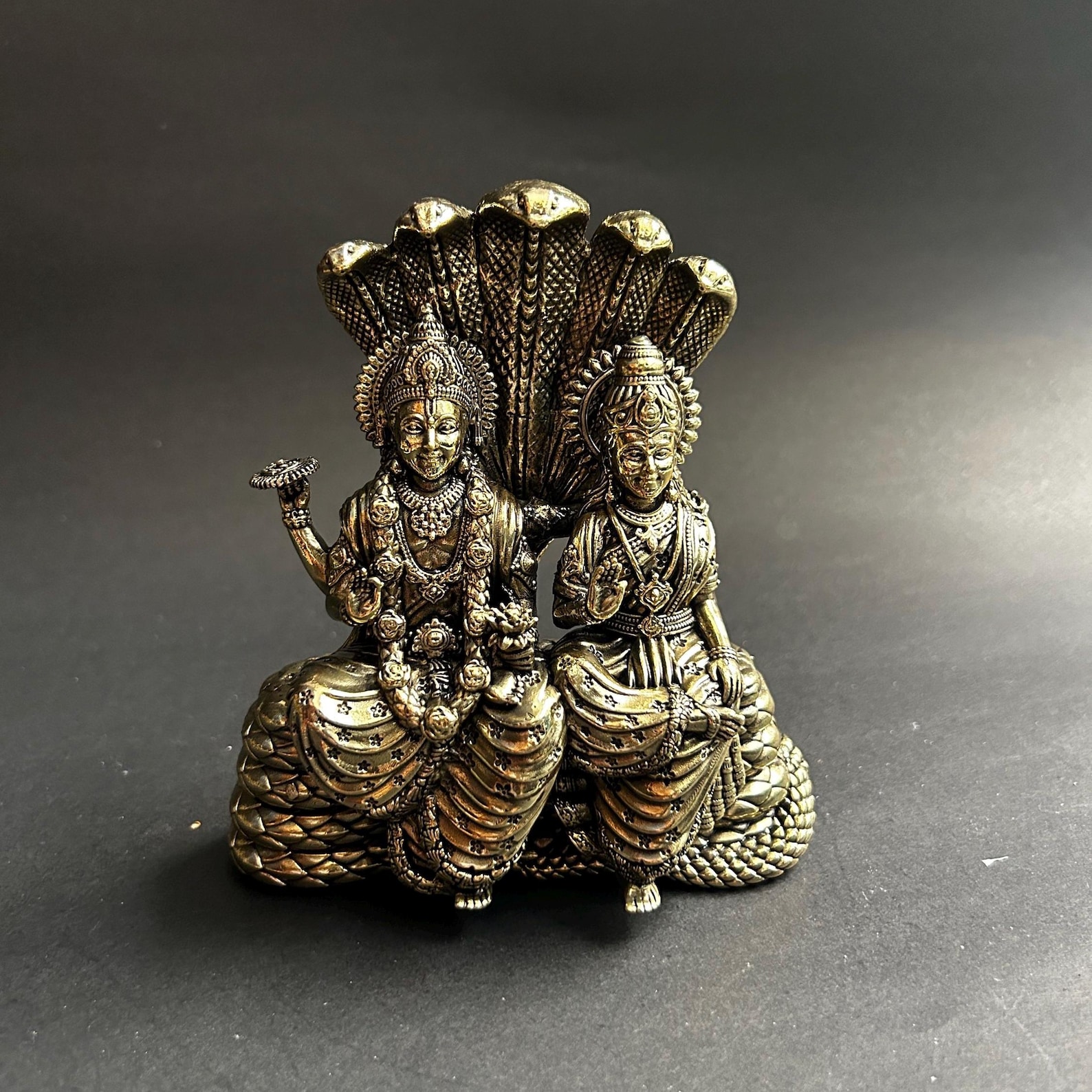 Laxmi Vishnu Statue With Sheshnag Hindu God Idol for Pooja Vishnu Laxmi ...