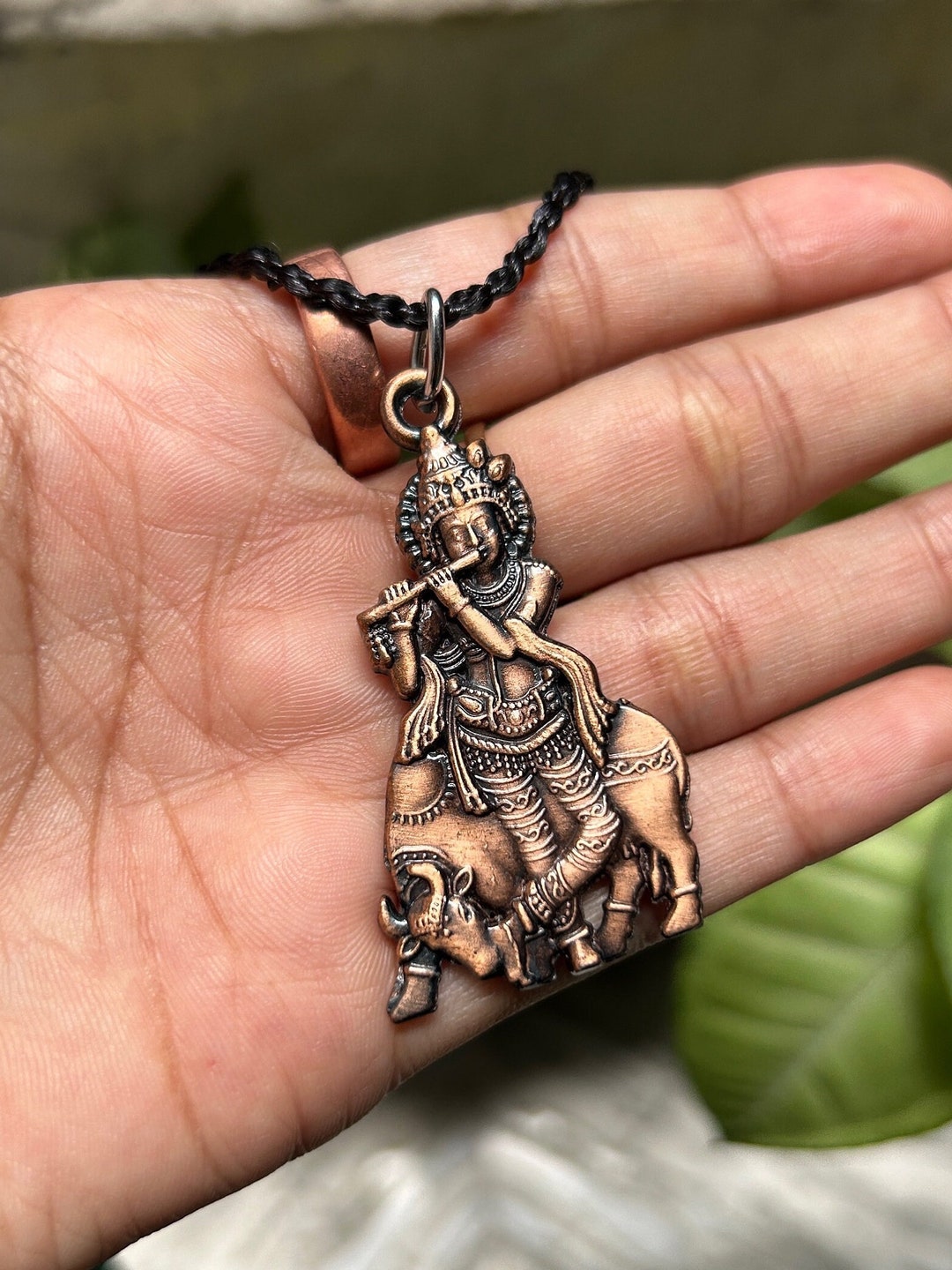 Handmade Krishna Pendant Men Women Necklace, Handmade Idol Pendant, Men ...