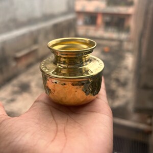 Brass Kalash Brass Lota Pot for Indian Traditional Pooja Items Jal ...