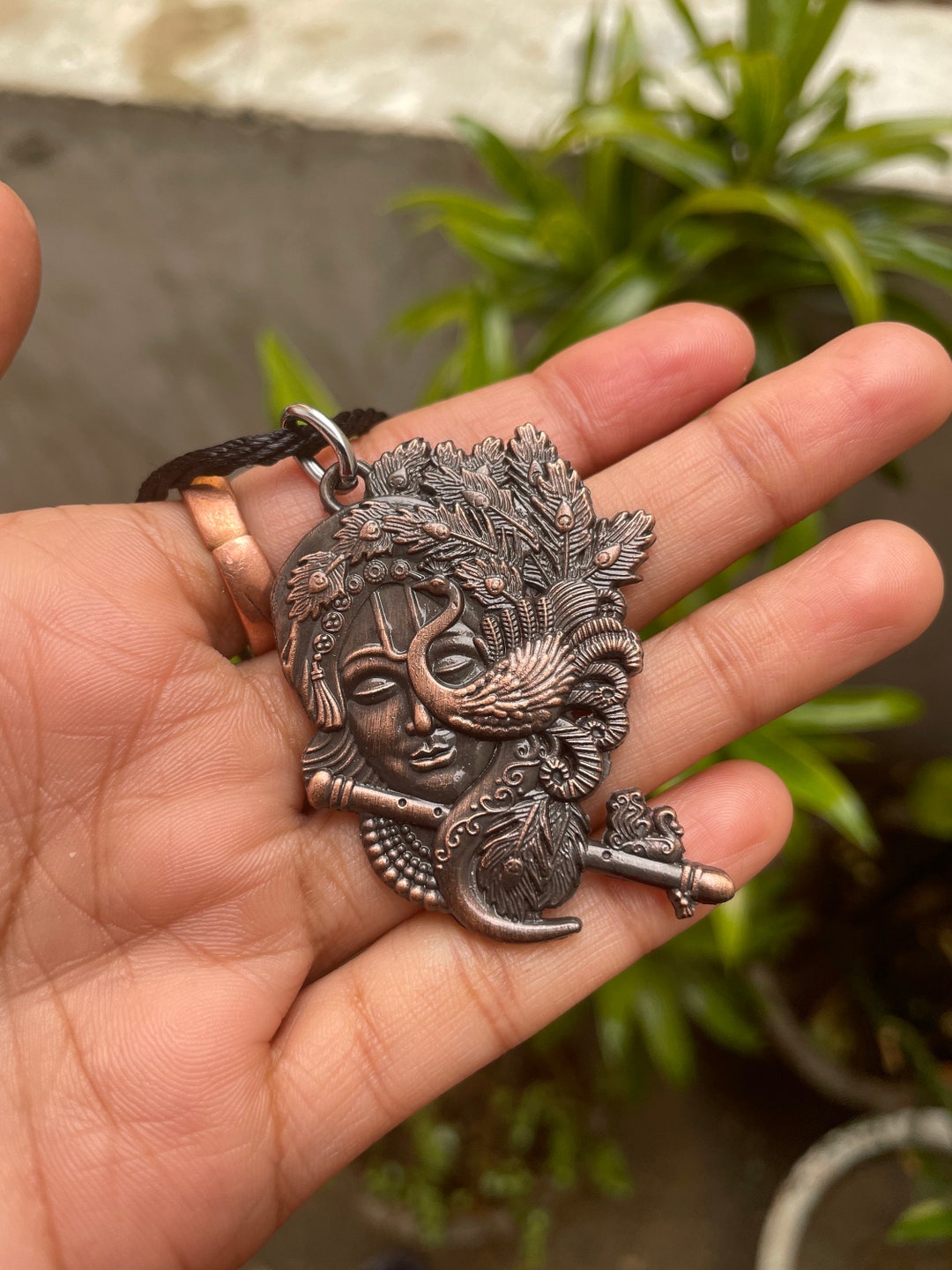 Handmade Krishna Pendant Men Women Necklace, Handmade Idol Pendant, Men ...