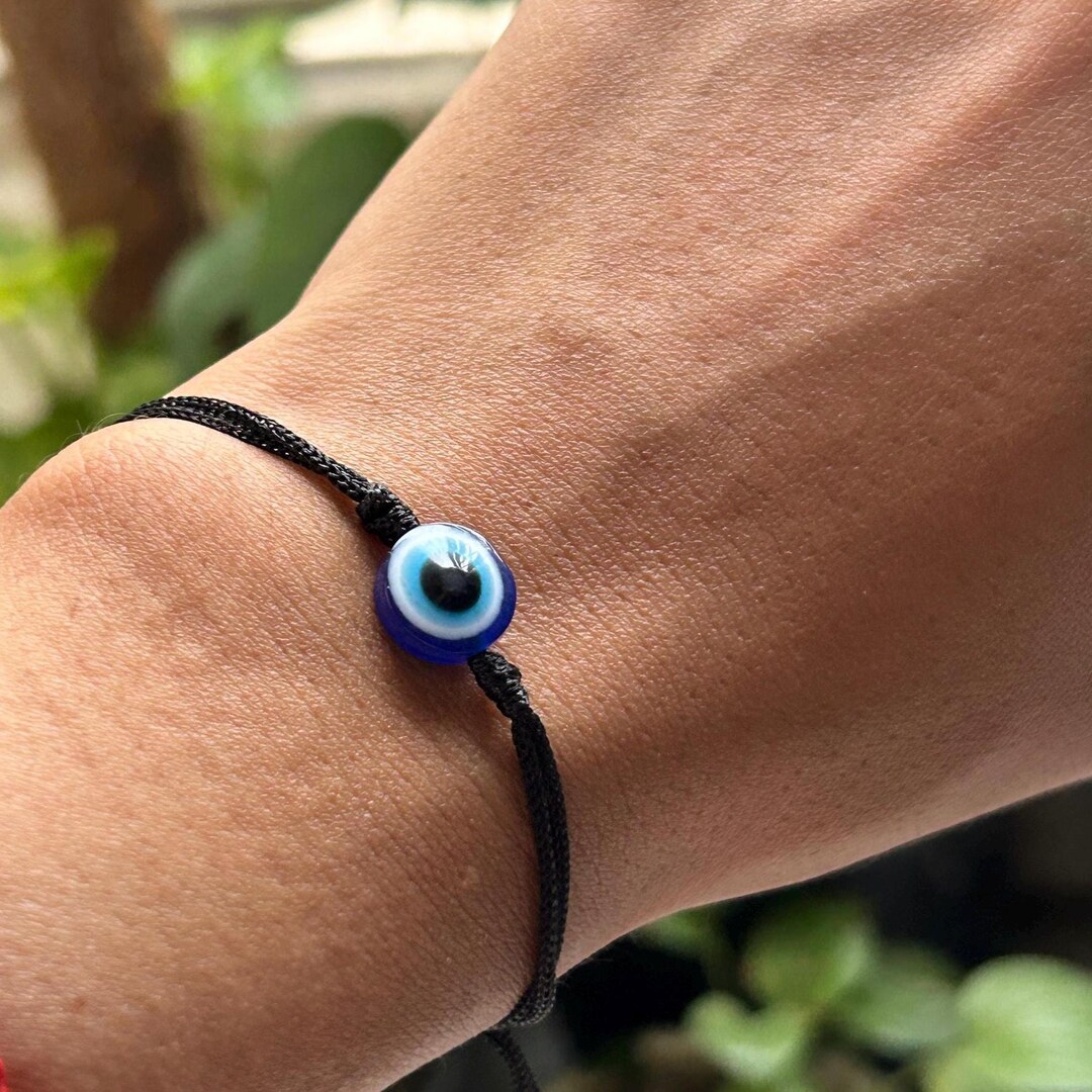 Black Buri Nazar Evil Eye Protection String Cotton Tubular Colourfast ...