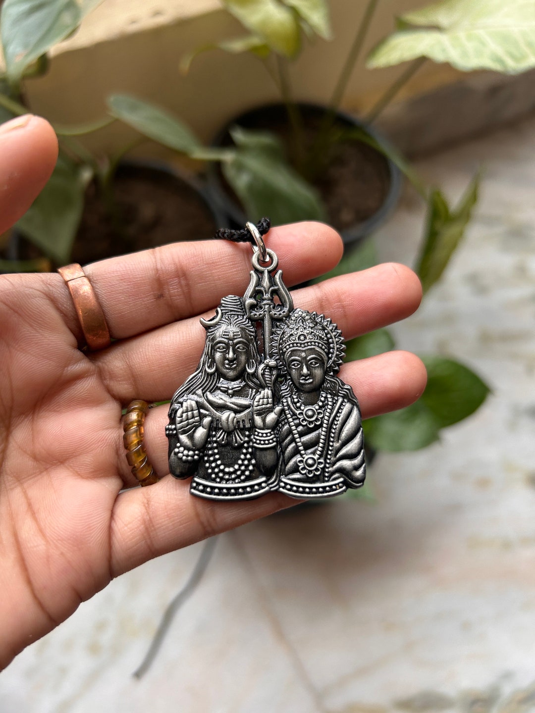 Shiva Parvati Charm Necklace, Hindu Couple Jewelry, Divine Couple ...