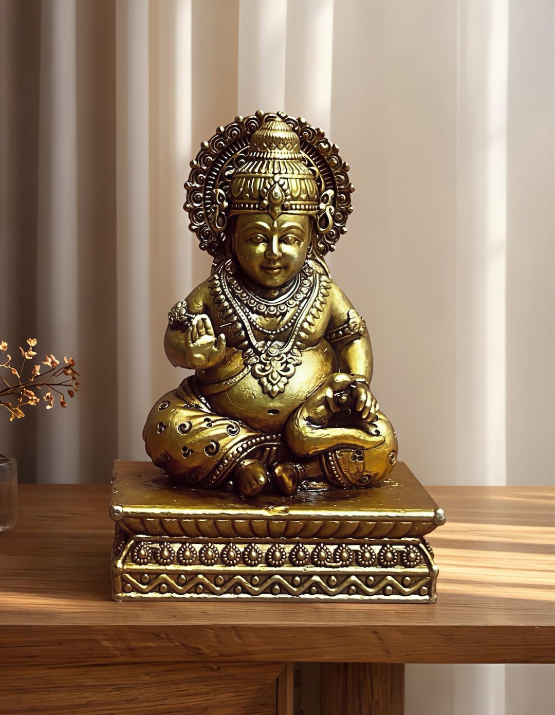 Kuber Statue God of Wealth Kuber Statue Hindu God of Wealth Handcrafted ...