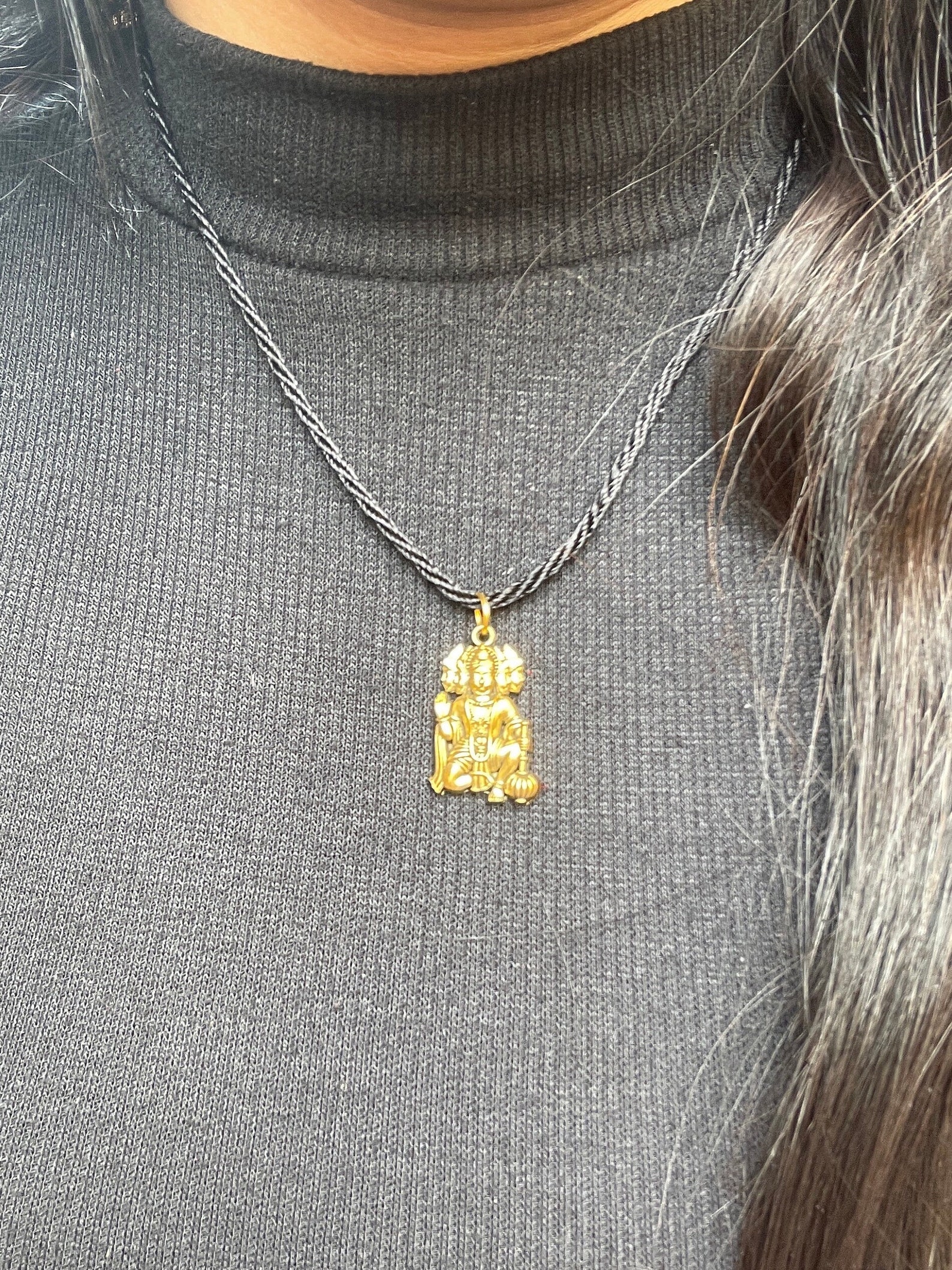 Panchmukhi Handmade Hanuman JI Pendant Men Necklace, Handmade Idol ...