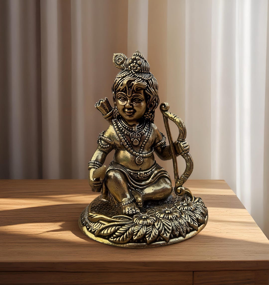 Shri Ram Statue Brass Cute Idol of Lord Rama's Childhood Baby Ram ...