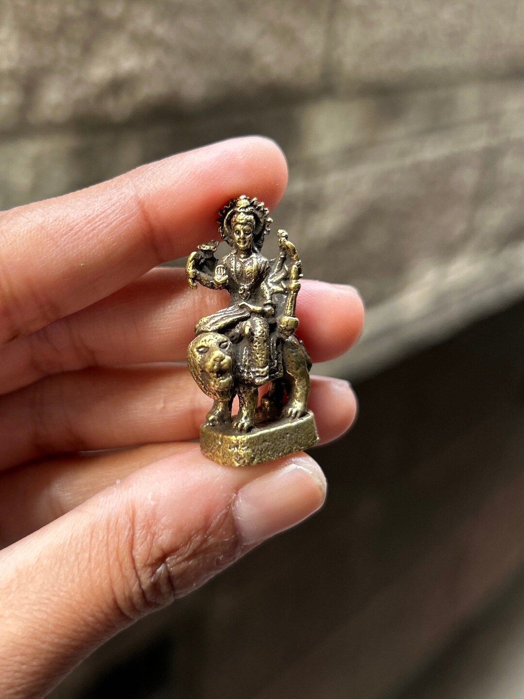 Maa Durga Brass Statue Small Hindu Goddess Idol Durga Murti for Pooja ...