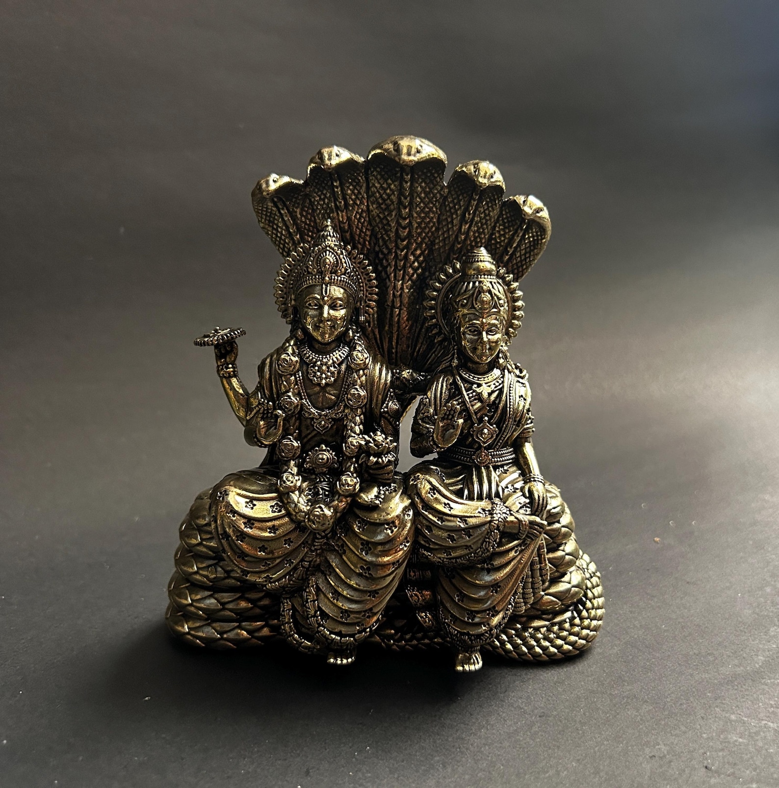 Laxmi Vishnu Statue With Sheshnag Hindu God Idol for Pooja Vishnu Laxmi ...