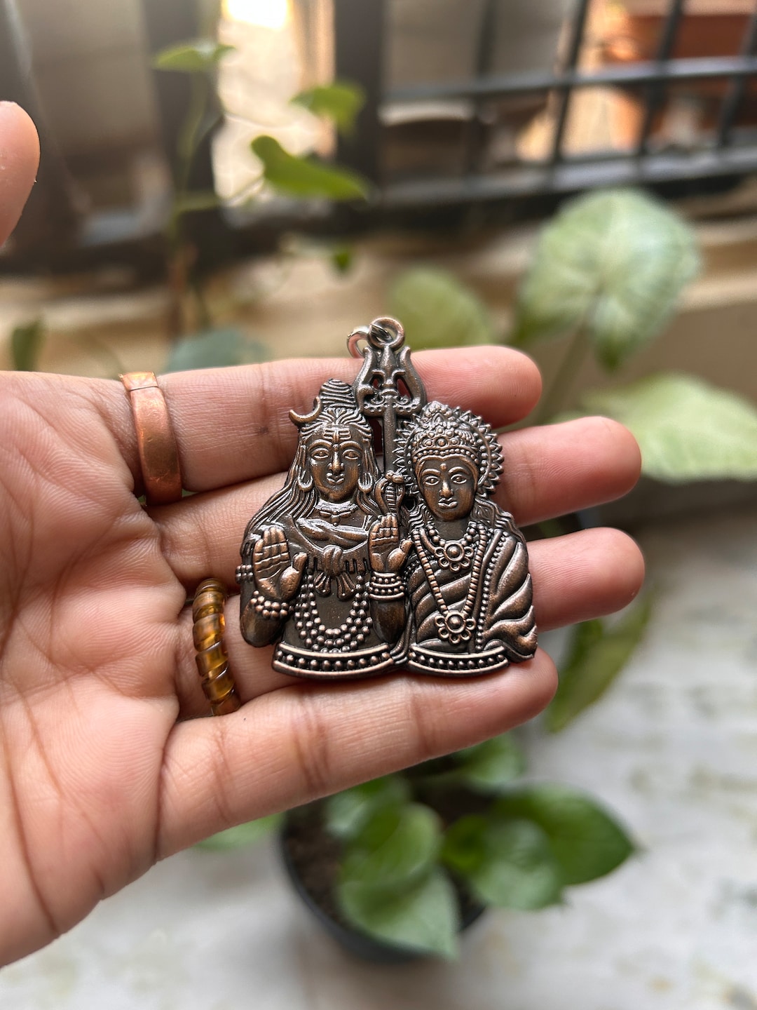 Shiva Parvati Charm Necklace, Hindu Couple Jewelry, Divine Couple ...