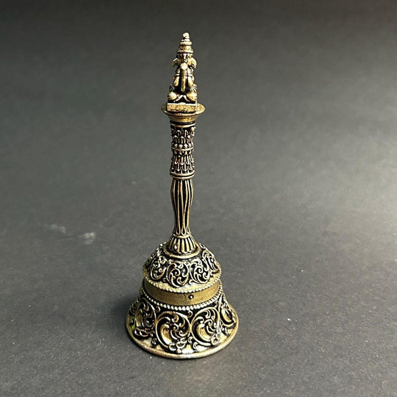 Brass Pooja Bell for Temple, Indian Puja Ghanti, Aarti Prayer Bell - Etsy