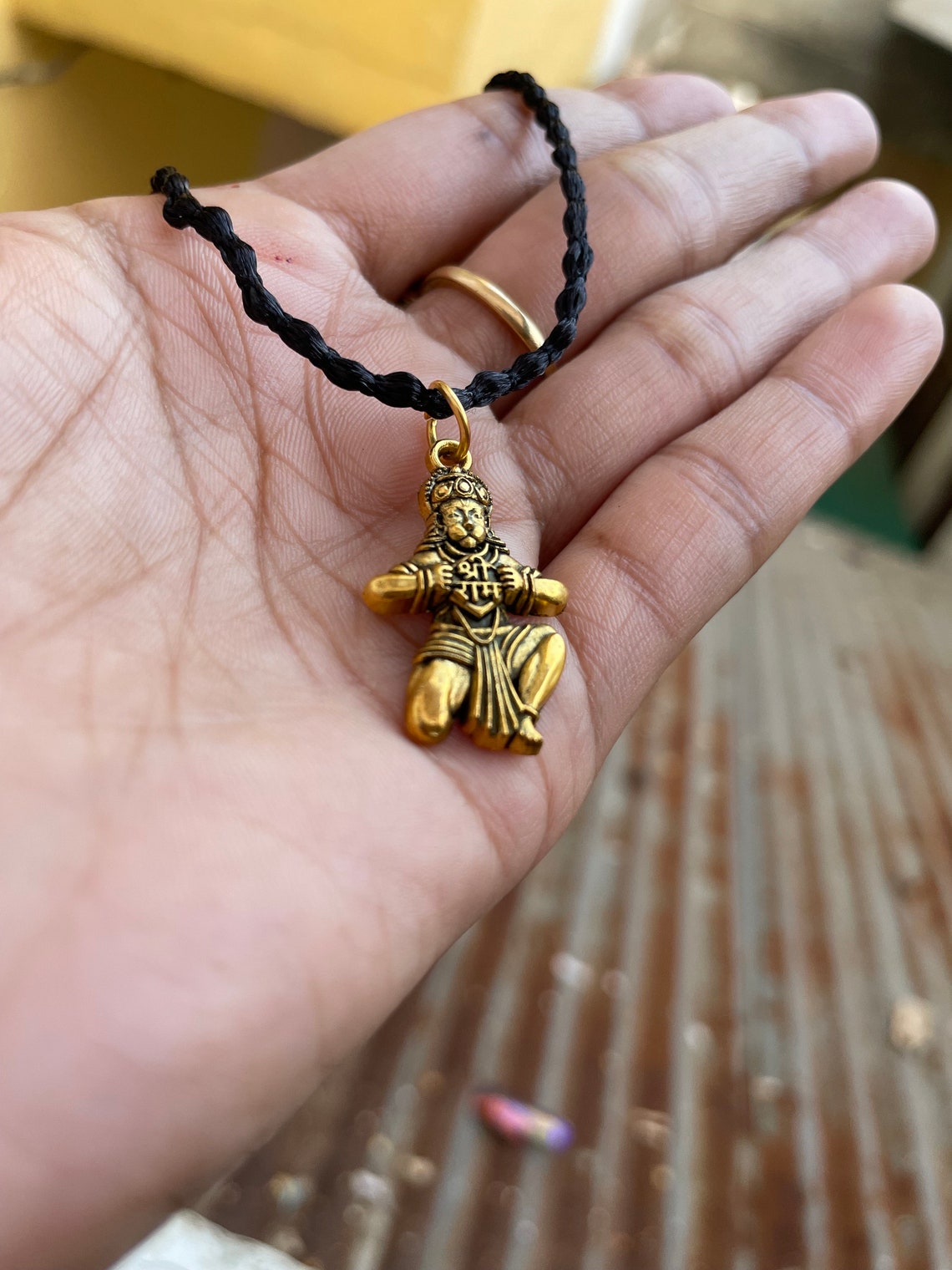 Handmade Hanuman JI Pendant Men Necklace, Handmade Idol Pendant, Men's ...