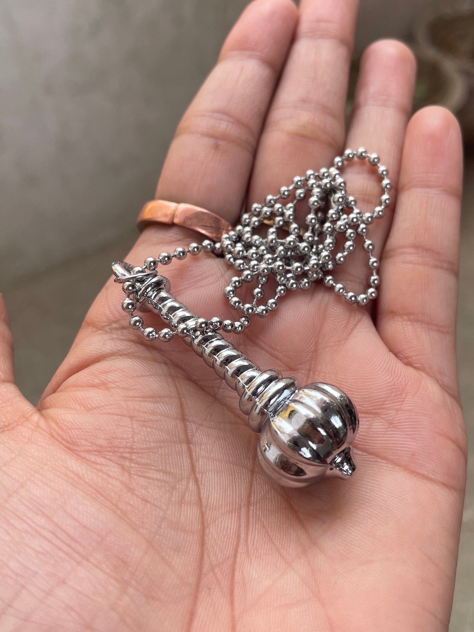 Hanuman JI Gada Pendant Men Necklace, Handmade Idol Pendant, Men's ...