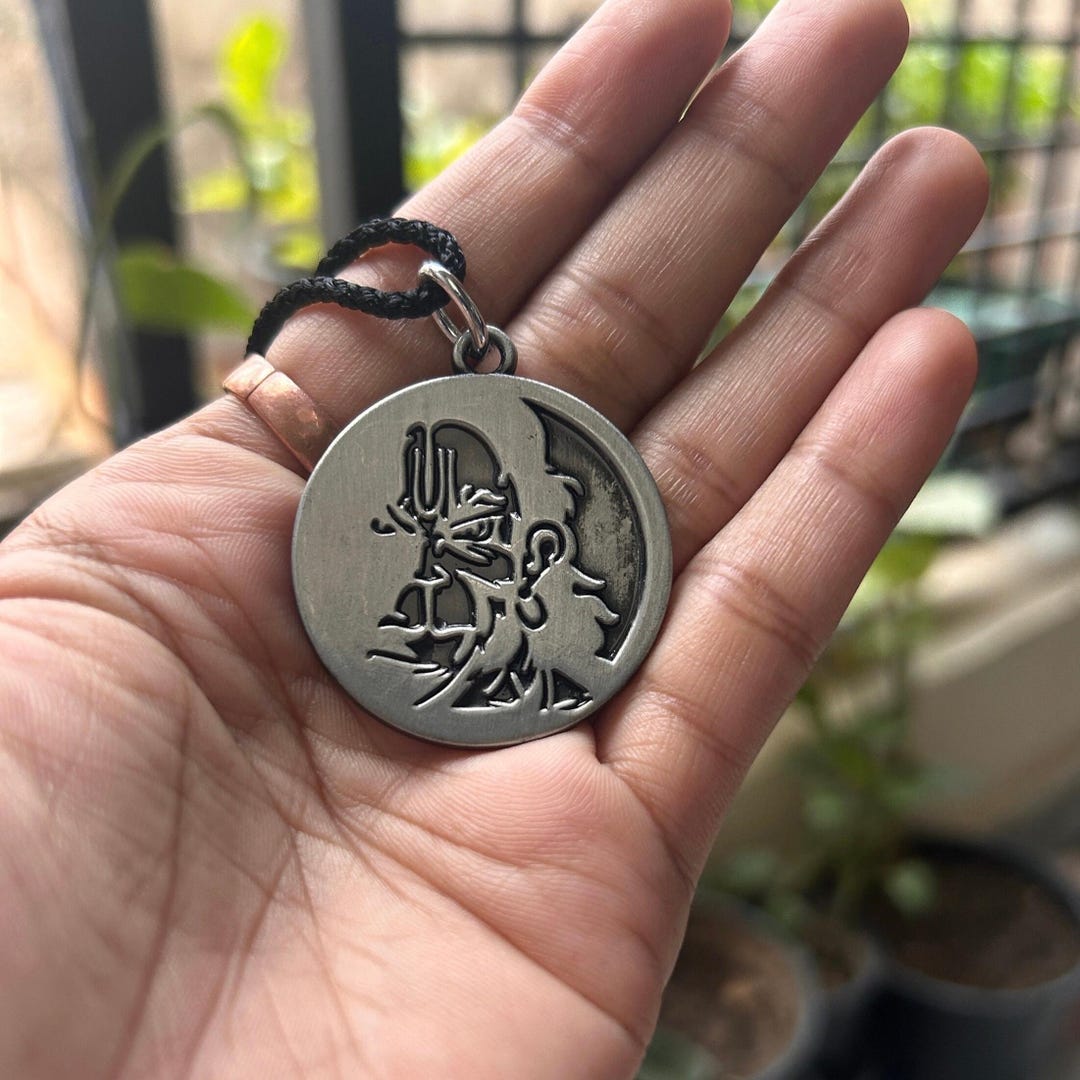 Hanuman Ji Sterling Silver Pendant: Divine Protection Amulet - Etsy