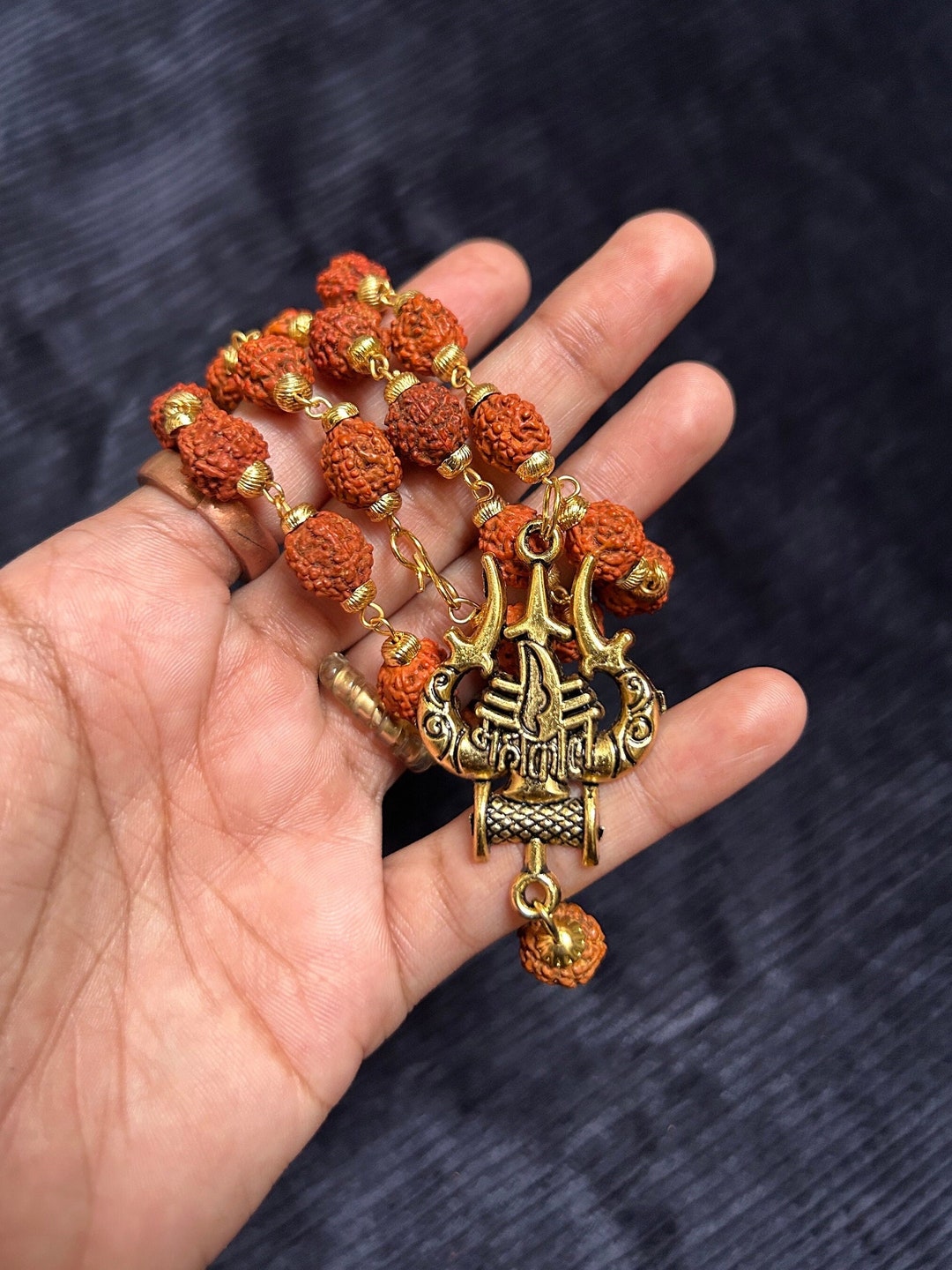 Shiva Necklace / Gold Shiva Trident Pendant / Divine Masculine Tantric ...