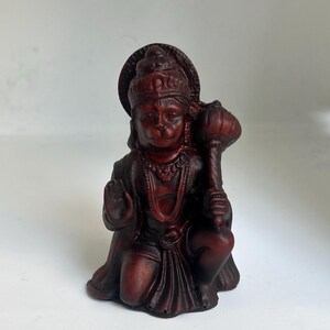 Hanuman Idol Antique Sindur Colour Hanuman Statue - Sacred Hindu God ...
