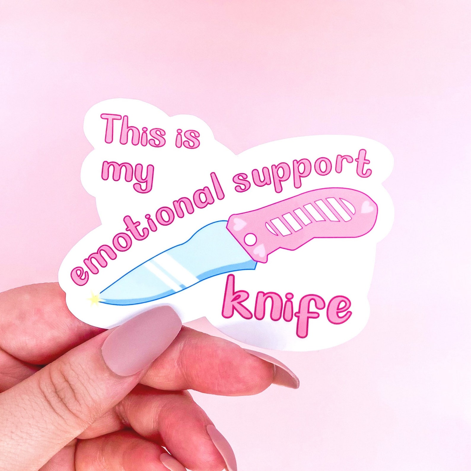 Emotional Support Water Bottle Sticker Funny Stickers for - Etsy