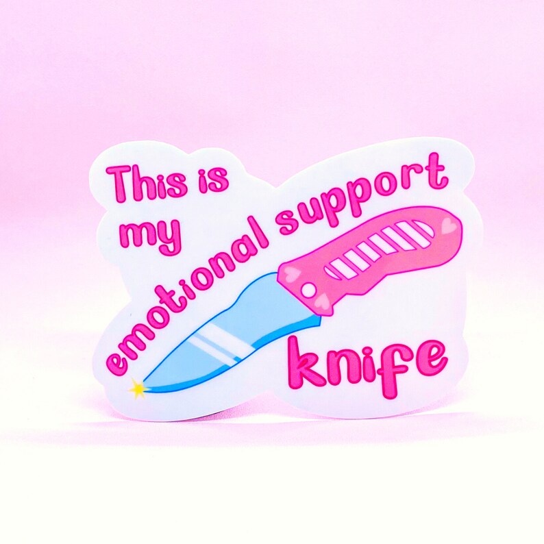 Emotional Support Water Bottle Sticker Funny Stickers for - Etsy