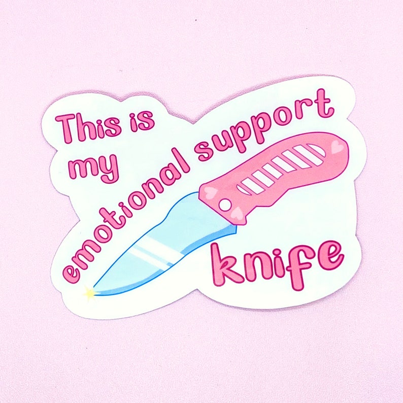 Emotional Support Water Bottle Sticker Funny Stickers for - Etsy