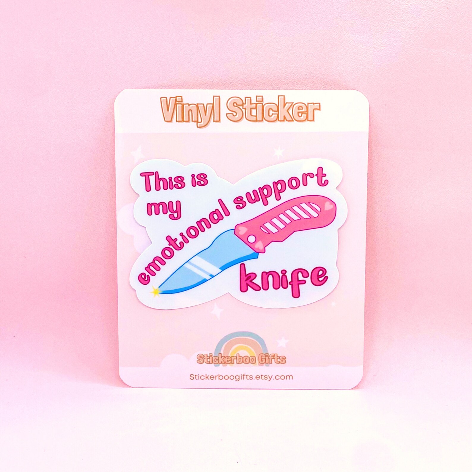 Emotional Support Water Bottle Sticker Funny Stickers for - Etsy