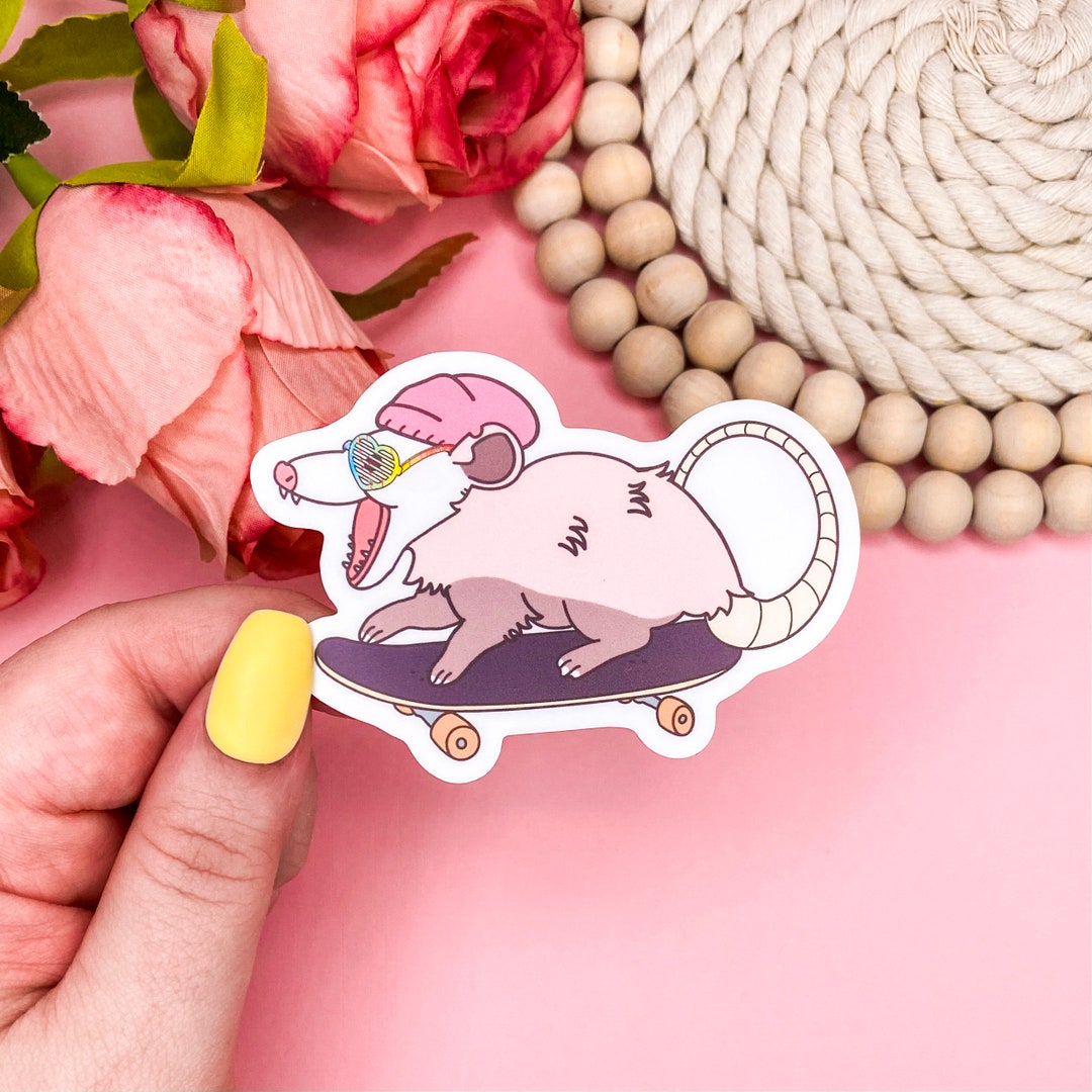 Cute Possum Sticker, Funny Possum Stickers, Cute Animal Skateboard ...