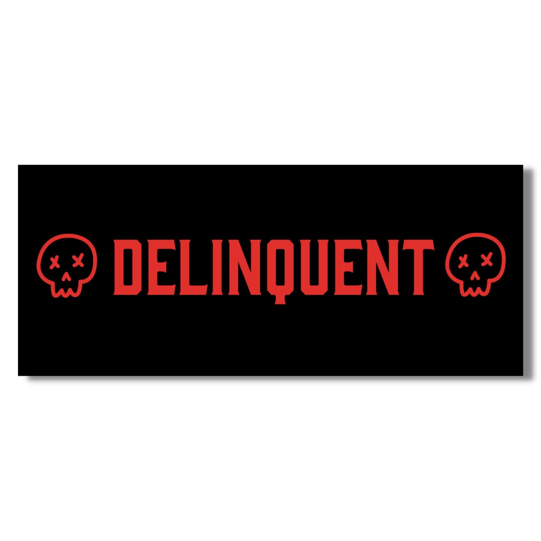 Delinquent Sticker Skull Sticker Hard Hat Sticker Cooler Sticker - Etsy
