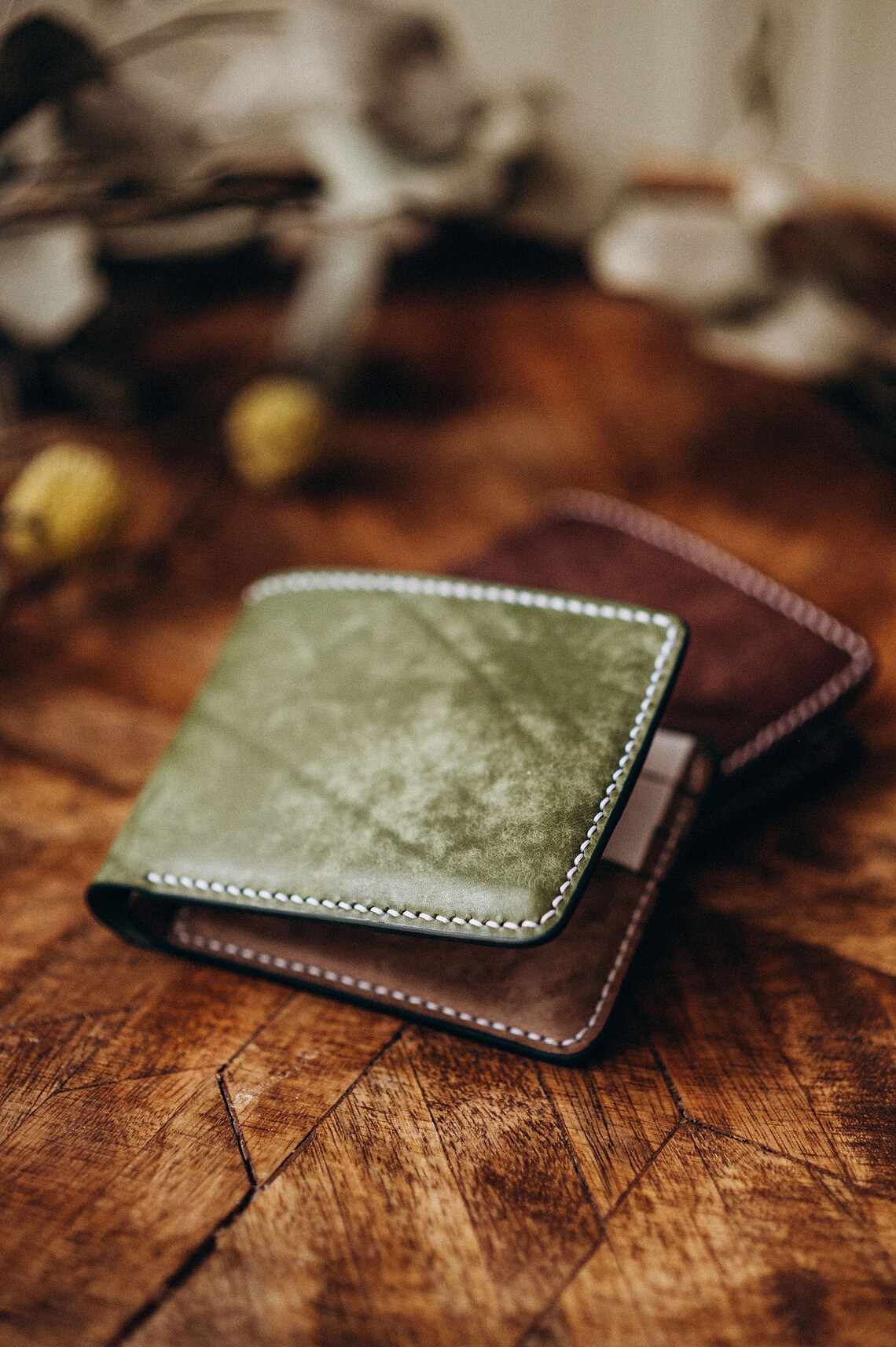 Handmade Leather Bifold Wallet Men's Personalized Wallet - Etsy