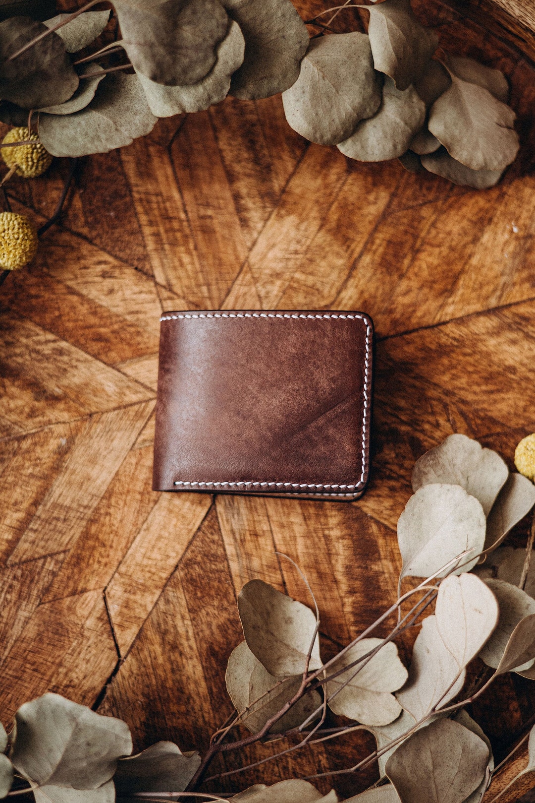 Handmade Leather Bifold Wallet Men's Personalized Wallet - Etsy