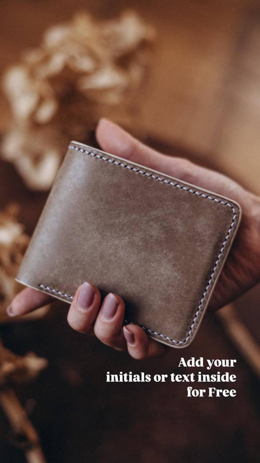 Handmade Leather Bifold Wallet Men – Personalized Slim Wallet – Custom ...