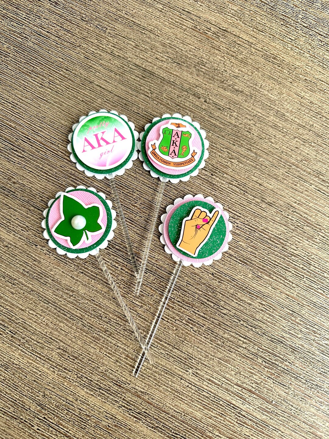 AKA Cupcake Toppers-aka Cake Topper-aka Paraphernalia-aka Sorority-aka ...