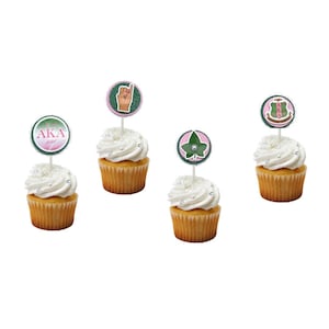 AKA Cupcake Toppers-aka Cake Topper-aka Paraphernalia-aka Sorority-aka ...