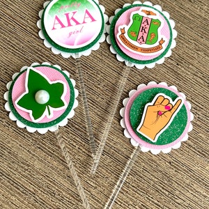 AKA Cupcake Toppers-aka Cake Topper-aka Paraphernalia-aka Sorority-aka ...